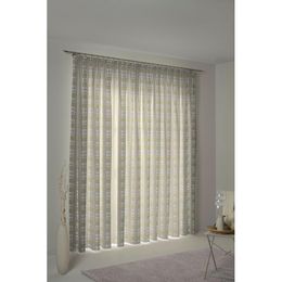 WIRTH Vorhang &raquo;Laufenberg&laquo; Kr&auml;uselband 1 Stk. tlg. gr&uuml;n Jacquard, Baumwolle, Polyester 175cm, Kr&auml;uselband, 132cm