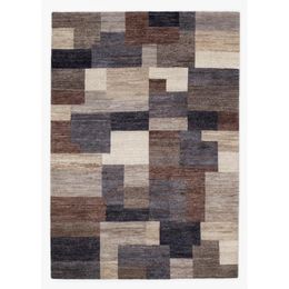 OCI DIE TEPPICHMARKE Wollteppich &raquo;ELEGANT NEW LIMA&laquo; rechteckig 13 mm H&ouml;he reine Wolle, Nepal Orientteppich, handgekn&uuml;pft schwarz Wolle B : 70cm 1 Stk.