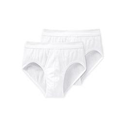 Schiesser Herren Slip &raquo;Authentic&laquo; 2er-Pack, mit Eingriff wei&szlig; 5M