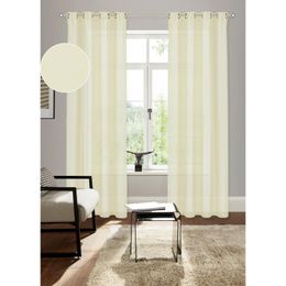 Bruno Banani Vorhang &raquo;Lagan&laquo; &Ouml;sen 2 Stk. tlg. 2-er Set, gewebt, Microfaser, versch. Gr&ouml;&szlig;en, einfarbig, Bestseller beige Polyester, Polyester 265cm, &Ouml;sen, 140cm
