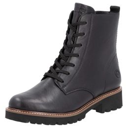 Remonte Damen Schn&uuml;rboots , Blockabsatz, Schn&uuml;rstiefelette im Used Look schwarz 45