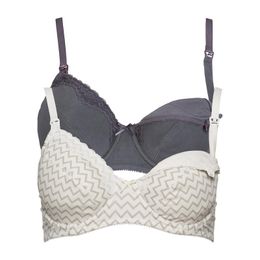 bonprix Damen bonprix Still-BH &raquo;Still BH mit B&uuml;gel mit Baumwolle (2er Pack)&laquo; Packung, 2 Stk. mit Haken & &Ouml;sen Verschluss, mit B&uuml;gel und Spitzenkante 