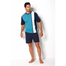 H.I.S. H.I.S Herren Pyjama 1 St&uuml;ck, 2 tlg. Schlafanzug mit breitem Streifen wei&szlig; 44/46 (S)