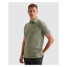 PME-Legend Pme Legend Herren PME LEGEND Poloshirt &raquo;Short sleeve polo pique garment dyed&laquo; mit Logo Stickerei gr&uuml;n 3XL