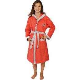 W&ouml;rner Kinderbademantel &raquo;Freedom&laquo; mit Stickerei, mit Taschen, maschinenwaschbar, trocknergeeignet rot Baumwoll-Webfrottier 176 L: 100cm