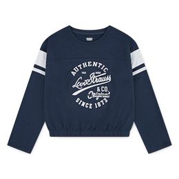 Levi's Kids M&auml;dchen Levi's Kids Longsleeve &raquo;LVG VARSITY LS TEE&laquo; Cropped - for Girls blau 3 (98)