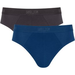 Sloggi Herren Sloggi Slip &raquo;SLG Base&laquo; ohne Eingriff, modern, Logobund, Cotton-Mix schwarz M