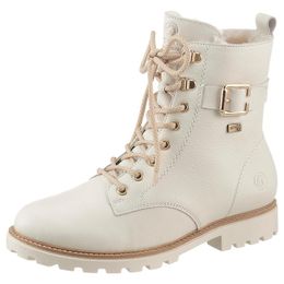 Remonte Damen Winterboots , Blockabsatz, Schn&uuml;rboots, Outdoorschuh mit Zierschnalle wei&szlig; 37