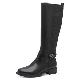 Tamaris Damen Stiefel Blockabsatz, Langschaftstiefel mit XS-Schaft und Stretchfunktion schwarz 37, XS-Schaft