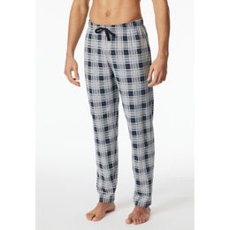 Schiesser Herren Pyjamahose &raquo;Mix + Relax&laquo; gestreift, seitliche Taschen, Bindekordel grau 52, N-Gr