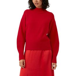 s.Oliver Damen s.Oliver Strickpullover mit Rippb&uuml;ndchen rot 42
