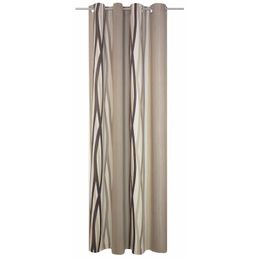 WIRTH Vorhang &raquo;Brooklyn&laquo; &Ouml;sen 1 Stk. tlg. braun Polyester 150cm, &Ouml;sen, 145cm