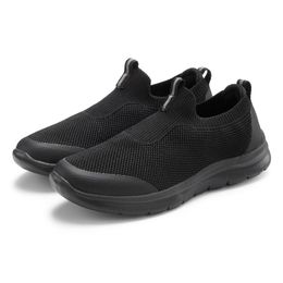 John Devin Damen Sneaker &raquo;Slipper, Freizeitschuh, Textilschuhe, Stoffschuhe, Turnschuh&laquo; Slip-On-Sneaker mit ultraleichter Sohle Unisex VEGAN schwarz 