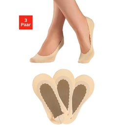 Lascana Damen Lascana Feinf&uuml;&szlig;linge &raquo;Ballerina Socken Damen Rutschfeste Invisible Sock low cut Silicon&laquo; Packung, 3 Stk. tlg. nicht auftragend, mit 