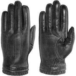Pearlwood Damen Pearlwood Lederhandschuhe &raquo;Wilson&laquo; Vintage Optik durch Waxfinish schwarz 9