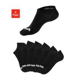 Bench. Damen Sportsocken &raquo;Damen Herren Sneaker Socken, Niedrige Socken&laquo; Packung, 6 Paar tlg. Sneakersocken verschwinden im Schuh schwarz 39-42
