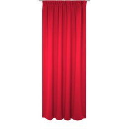 WIRTH Vorhang &raquo;Umea&laquo; Smokband 1 Stk. tlg. rot Jacquard, Polyester 145cm, Smokband, 132cm
