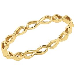 Amor Damen Fingerring &raquo;Infinity/Unendlichkeitsschleife&laquo; gold 58, Gelbgold 375, 1,5mm