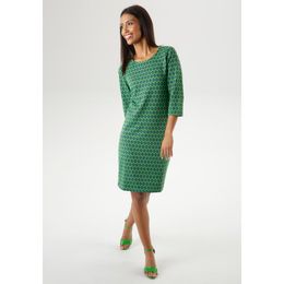Aniston Selected Damen Aniston SELECTED Jerseykleid mit trendy Retromuster bunt 40, N-Gr