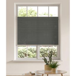 OTTO home Plissee &raquo;DAHRA - in Crush-Optik&laquo; Lichtschutz ohne Bohren verspannt Fixma&szlig;, Bestseller mit Klemmtr&auml;ger, Sonnenschutz, f&uuml;r Fenster & T&uuml;r grau 