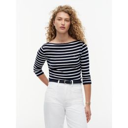Tommy Hilfiger Damen 3/4-Arm-Shirt &raquo;NEW CODY BOAT-NECK&laquo; Baumwolle, U-Boot-Ausschnitt, Slim Fit blau XL