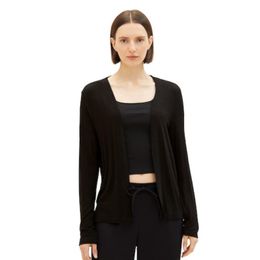 Tom Tailor Damen Tom Tailor Cardigan ohne Verschluss schwarz S (36)