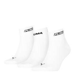 Puma Herren Puma Kurzsocken &raquo;Puma UNISEX LOGO STACKING QUARTER&laquo; 3 Paar wei&szlig; 39-42