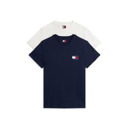 Tommy Jeans Herren T-Shirt &raquo;TJM SLIM 2PACK ESS FLAG TEE&laquo; 2 blau 4XL
