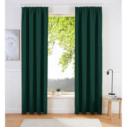 OTTO home Vorhang &raquo;SOLA&laquo; Kr&auml;uselband 1 Stk. tlg. Breite:130 cm, 1 Schal, einfarbig, Verdunkelung gr&uuml;n Polyester, Polyester 265cm, Kr&auml;uselband, 130cm