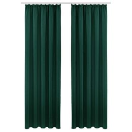 OTTO home Vorhang &raquo;SOLA&laquo; Kr&auml;uselband 1 Stk. tlg. Breite:130 cm, 1 Schal, einfarbig, Verdunkelung gr&uuml;n Polyester, Polyester 145cm, Kr&auml;uselband, 130cm