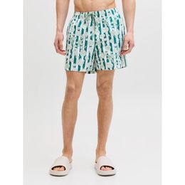 Jack & Jones Jack & Jones Herren Badeshorts &raquo;JPSTMAUI VIBES NOVELTY AOP SWIM SHORT SN&laquo; Kunstfaser gr&uuml;n M, N-Gr