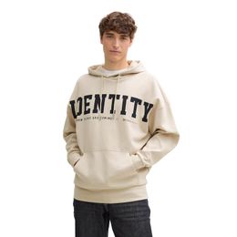 Tom Tailor Denim Herren Tom Tailor Denim Kapuzensweatshirt, mit Statement-Print beige XL