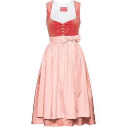 Kr&uuml;ger Dirndl Kr&uuml;ger Madl Midi-Samtdirndl Berina Apricot (Gr&ouml;&szlig;e: 44)
