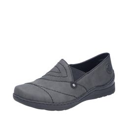 Rieker Damen Slipper Halbschuh, Schlupfschuh mit Ziernaht und Gummizug 42