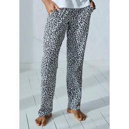 Vivance Dreams By Lascana Damen Vivance Dreams by Lascana Pyjamahose mit Schwarz-Wei&szlig;-Druck schwarz-wei&szlig; 32/34, N-Gr