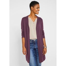 bonprix Damen bonprix Longstrickjacke 1 tlg. Oversize-Passform, kuschelig weicher Strick, ohne Verschluss lila 52/54 (XXL)