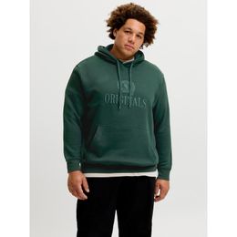 Jack & Jones PlusSize Jack & Jones Plussize Herren Jack & Jones PlusSize Kapuzensweatshirt &raquo;JORFREDERIKSBERG MONOGRAM SWEAT HOOD PLS&laquo;, Baumwollmischung, regular fit gr&uuml;n 