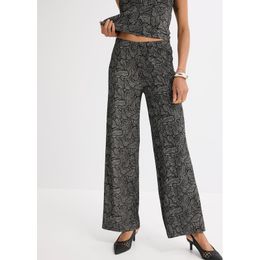 bonprix Damen bonprix Jerseyhose mit auff&auml;lligem Druck, regular fit Passform, elastisches Material 48/50 (XL), N-Gr