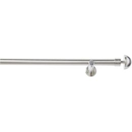 GOOD LIFE Vorhangstange &raquo;Redondo&laquo; &Oslash; 20 mm 1 l&auml;ufig-l&auml;ufig Fixma&szlig; silber Metall B/L: 120cm &Oslash; 20mm, 1 l&auml;ufig