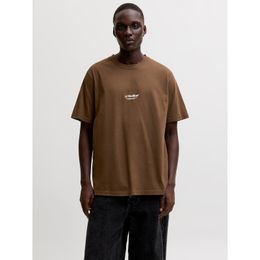 Jack & Jones Jack & Jones Herren T-Shirt &raquo;JJESOHO TEE SS CREW NECK NOOS&laquo; Baumwolle, relaxed fit braun L