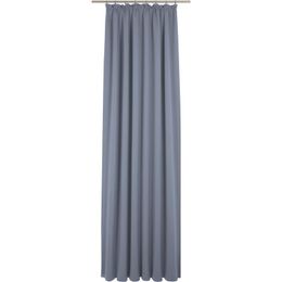 WIRTH Vorhang &raquo;Newbury&laquo; Kr&auml;uselband 1 Stk. tlg. blau Jacquard, Baumwolle, Polyester 125cm, Kr&auml;uselband, 65cm