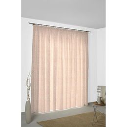 WIRTH Vorhang &raquo;Gospic&laquo; Kr&auml;uselband 1 Stk. tlg. orange Jacquard, Baumwolle, Polyester 145cm, Kr&auml;uselband, 132cm