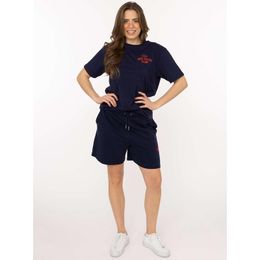 Zwillingsherz Damen Sweathose &raquo;"Feel Good Club"&laquo; leichtes Sweatmaterial, Stickerei, Eingriffstaschen blau S/M, N-Gr