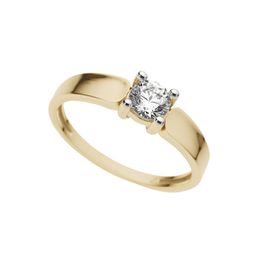 Firetti Damen Fingerring &raquo;Schmuck Geschenk Gold 333 Damenring Verlobungsring Goldring Solit&auml;r&laquo; mit Zirkonia (synth.) wei&szlig; 19, Gelbgold 333