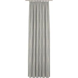 Adam Vorhang &raquo;Casket Valdelana Light&laquo; Kr&auml;uselband 1 Stk. tlg. aus 100% Bio-Baumwolle grau Jacquard, Baumwolle (Bio-Baumwolle) 145cm, Kr&auml;uselband, 145cm