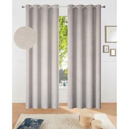 OTTO home Verdunkelungsvorhang &raquo;Fleuriss&laquo; &Ouml;sen 1 Stk. tlg. Wohnzimmer, Schlafzimmer, Arbeitszimmer, modern, Gewicht von 280 g/m&sup2; grau Polyester 145cm,