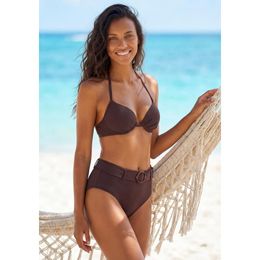 s.Oliver Damen s.Oliver Push-Up-Bikini-Top &raquo;Rome&laquo; in verschiedenen Unifarben braun 38, Cup C