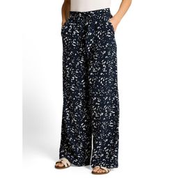 Tom Tailor Damen Tom Tailor Webhose mit Allover-Muster/weites Bein schwarz-wei&szlig; 40, L&auml;nge 30