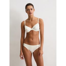 Marc O'Polo Marc O'polo Damen Marc O'Polo Bikinislip &raquo;Second Skin Jaquard&laquo; elastischer Bund, Spitze, gestreift, weich wei&szlig; XS