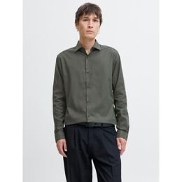 Jack & Jones Jack & Jones Herren Langarmhemd &raquo;JPRBLAPARKER Slim Fit Hemd, atmungsaktiv, ideal f&uuml;r den Alltag&laquo; Baumwolle, slim fit gr&uuml;n XXL, N-Gr